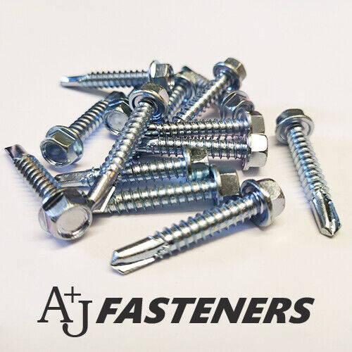 SELF DRILLING HEX HEAD TAPPER TAPPING TEK SCREW TAPPERS BOLT SCREWS BR ...